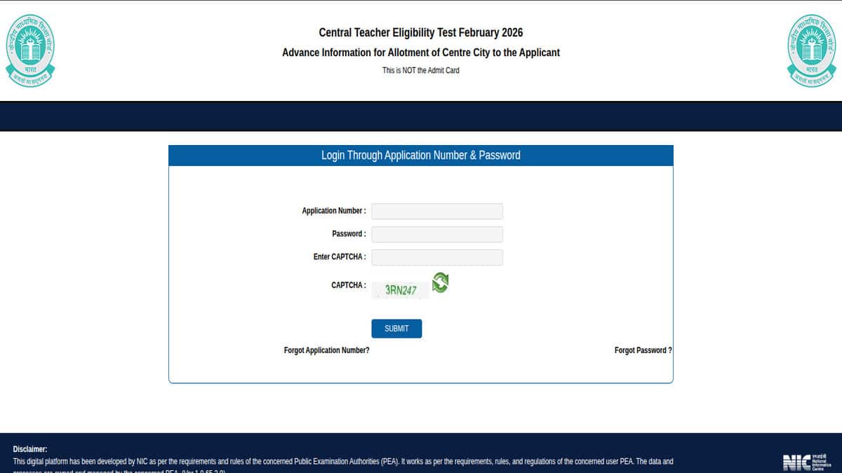 CTET 2026 Exam City Slip Link (Out) LIVE: CBSE CTET admit card soon ...