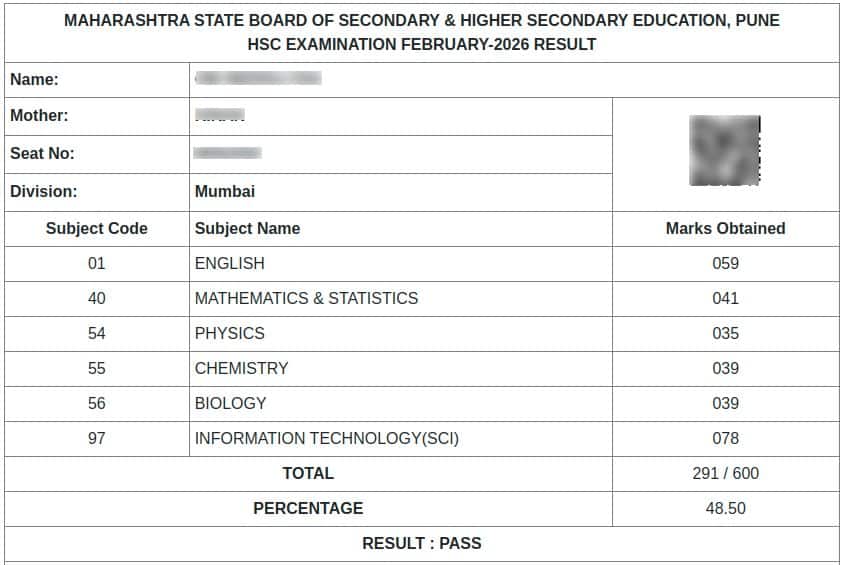 Maharashtra 12th HSC Name Wise Result Link 2026 - Check 12th Class ...