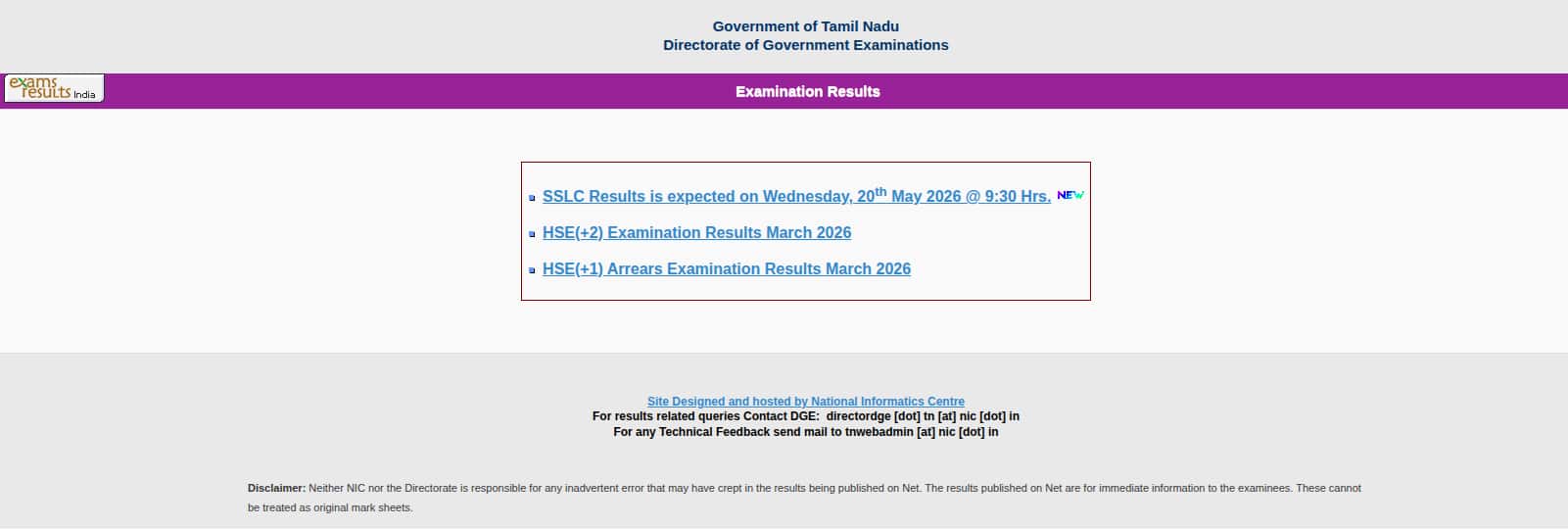 TN 10th 11th Result 2026 link at tnresults.nic.in LIVE: DGE Tamil Nadu ...