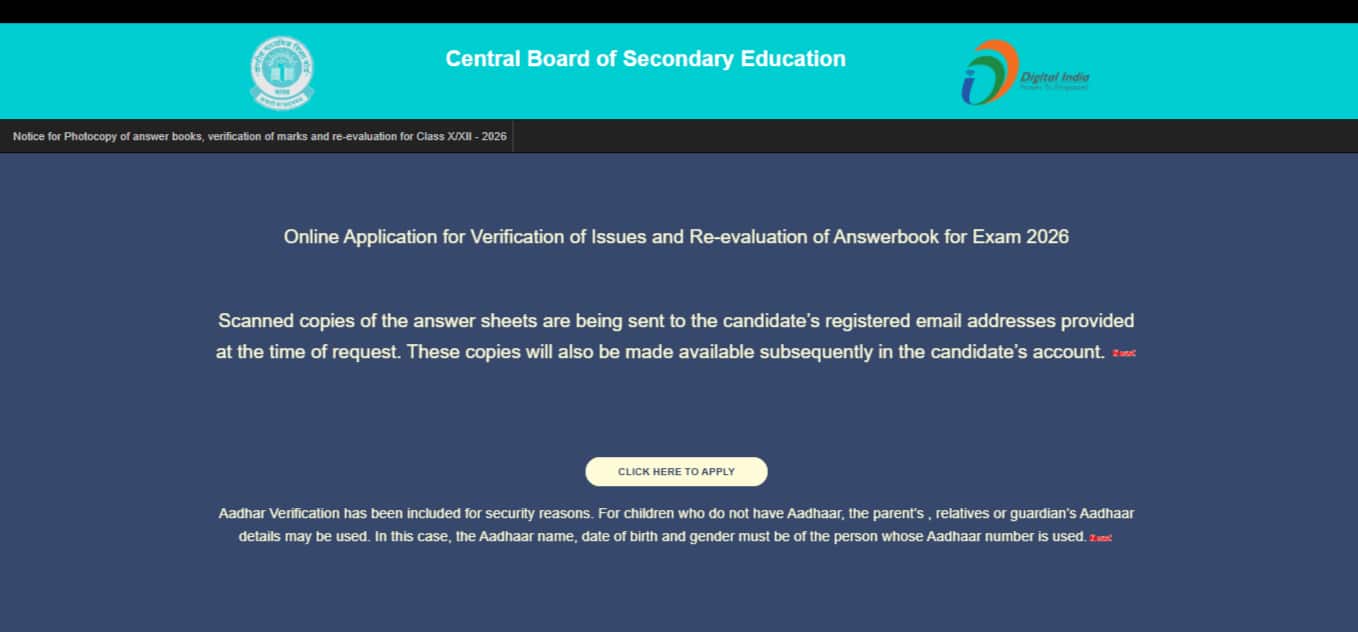 CBSE 12th Revaluation 2026 from June 1: Full Fee Refund on Mark ...