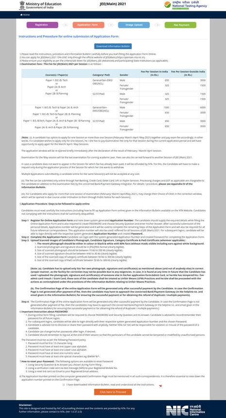 How to fill JEE Main 2021 Application Form – Step by Step Procedure