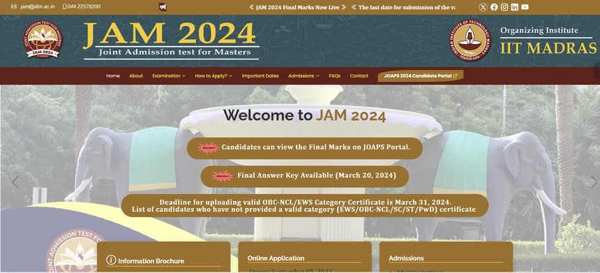 IIT JAM Result 2024 (Out): Download Link, Merit List/Rank List @jam ...