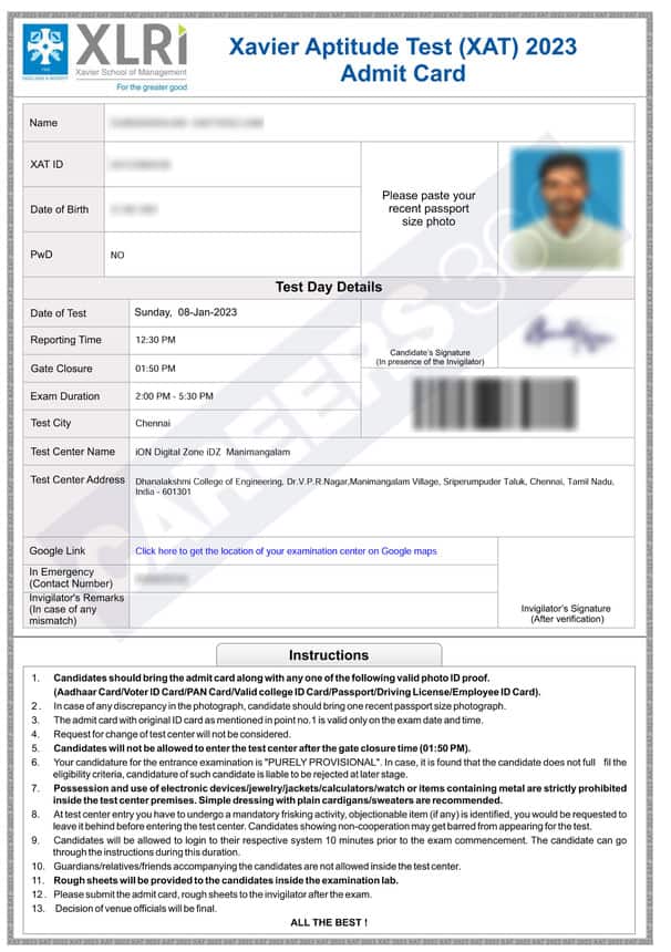 XAT Admit Card 2023 (Out) Live: XAT hall ticket out at xatonline.in ...