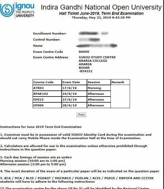 IGNOU Hall Ticket 2022, December TEE, ignou.ac.in: Download Admit Card Here