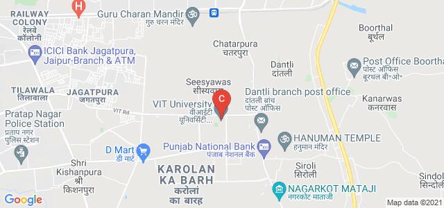 VIT Jaipur: Admission, Fees, Courses, Placements, Cutoff, Ranking