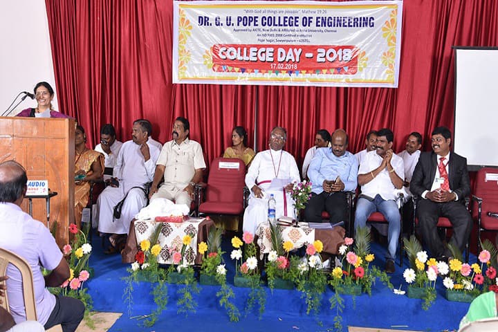 Dr GU Pope College of Engineering, Thoothukudi: Admission, Fees ...